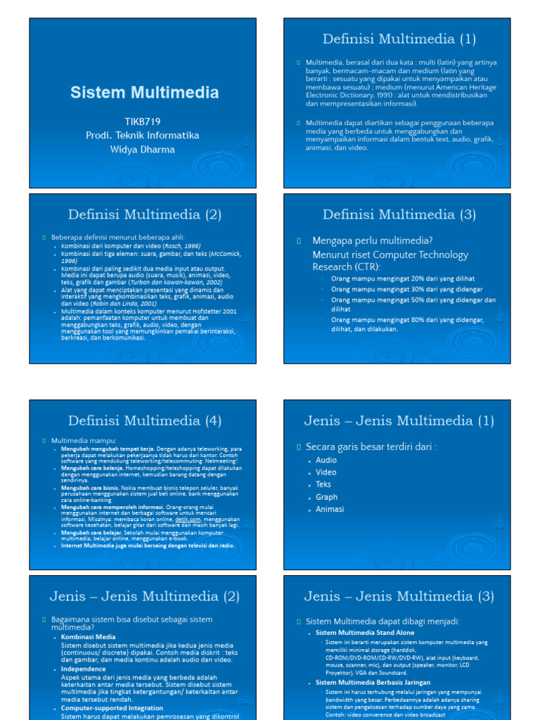 1.dasar - Dasar Multimedia | PDF