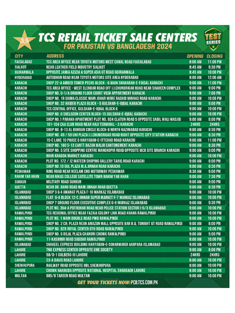 Ticket Sales & Collection Locations | PDF
