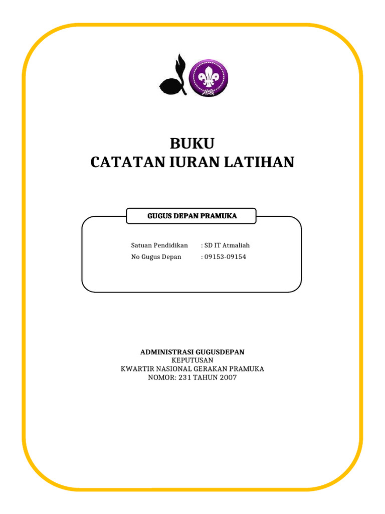 Buku Catatan Iuran Latihan | PDF