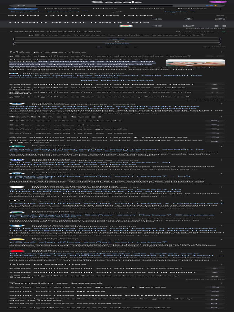 Que Significa Soñar Con Muchas Ratas - Buscar Con | PDF | Sueño | Sicología