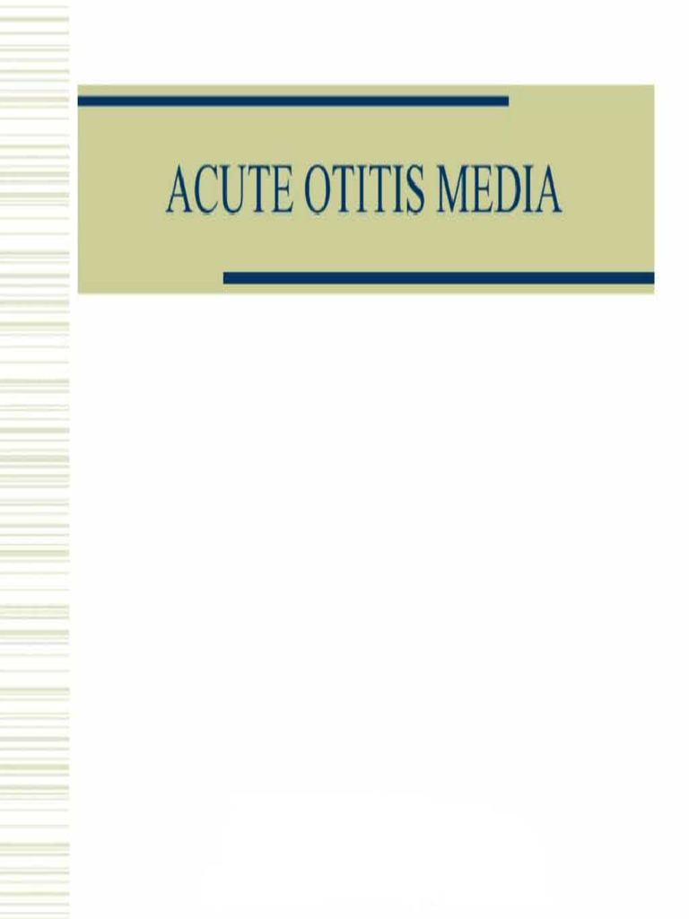 Acute Otitis Media | PDF