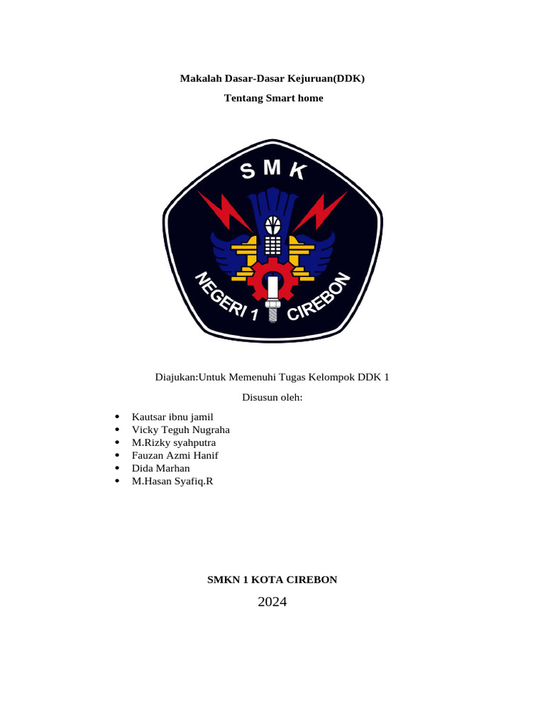 Makalah DDK 1 Smart Home | PDF