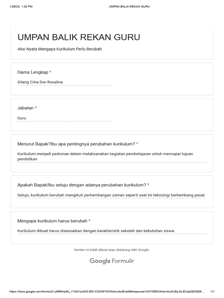 Formulir Tanpa Judul - Google Formulir | PDF Formulir Tanpa Judul - Google Formulir | PDF