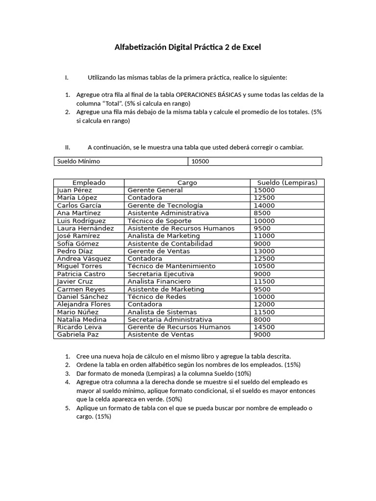 MR - Practica 2 de Excel v1 | PDF
