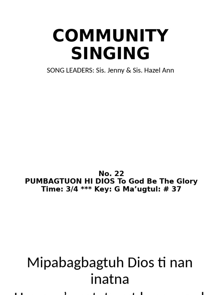 Community Singing | PDF