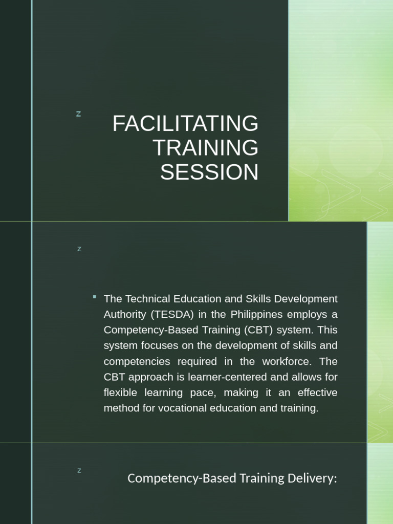 Facilating Training Session by VivianP. | PDF | Learning | Methodology