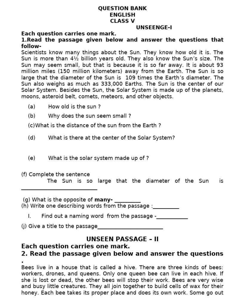 English Passage | PDF