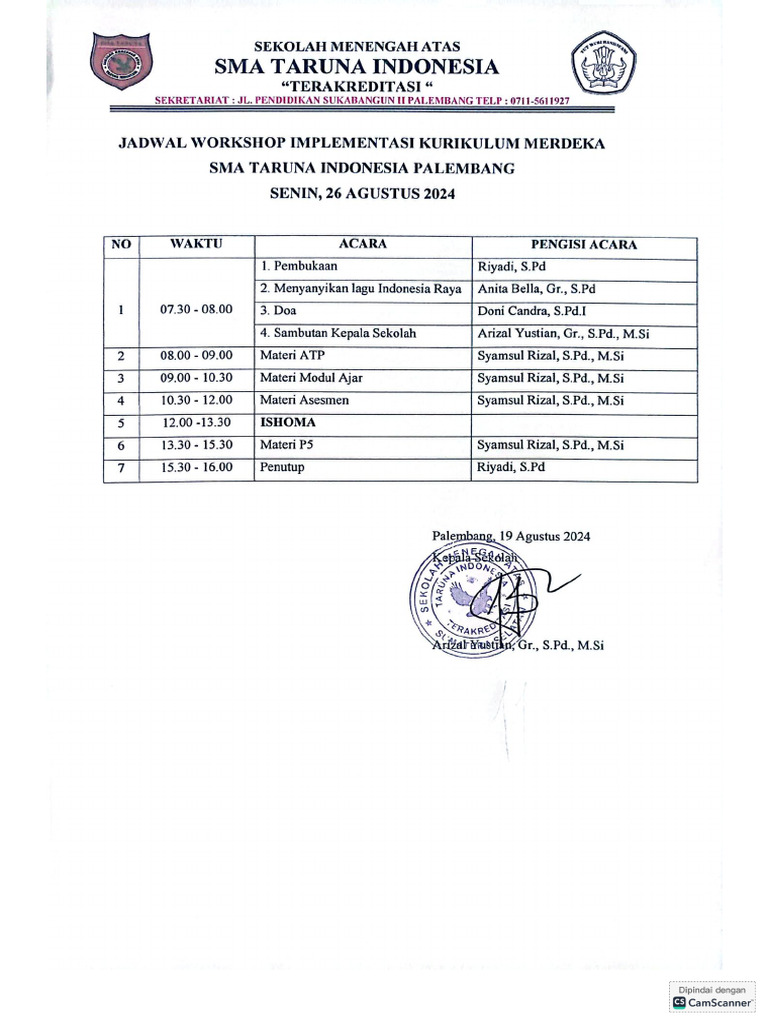 Jadwal Workshop IKM | PDF