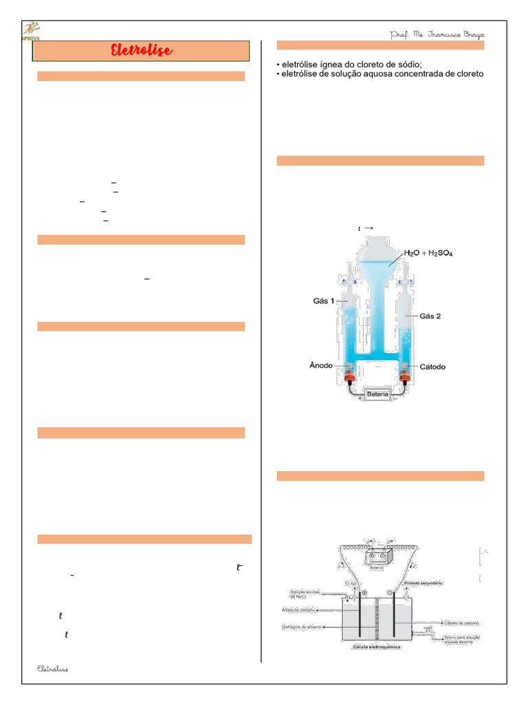 Quim 2 Eletrolise | PDF