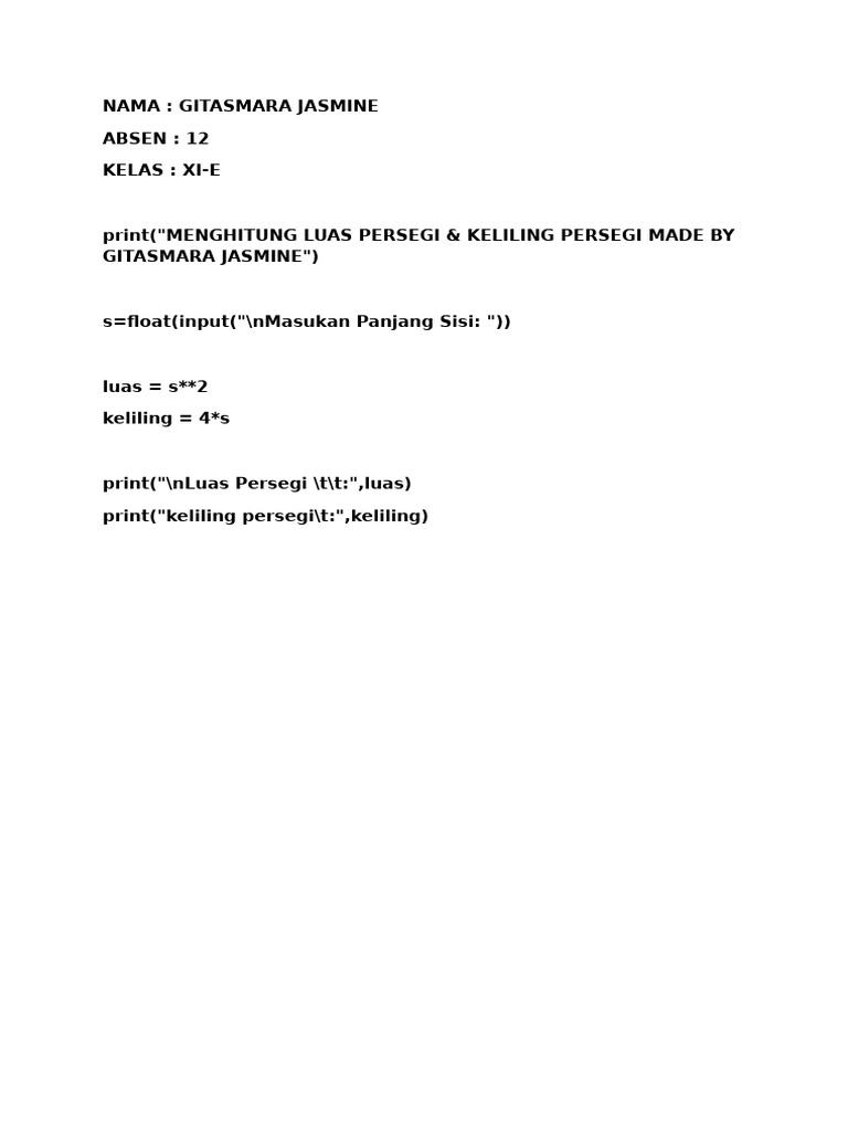 Persegi Jasmine | PDF