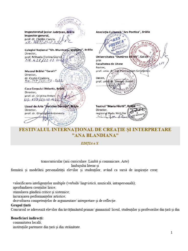 Regulament - Fab 2022 | PDF