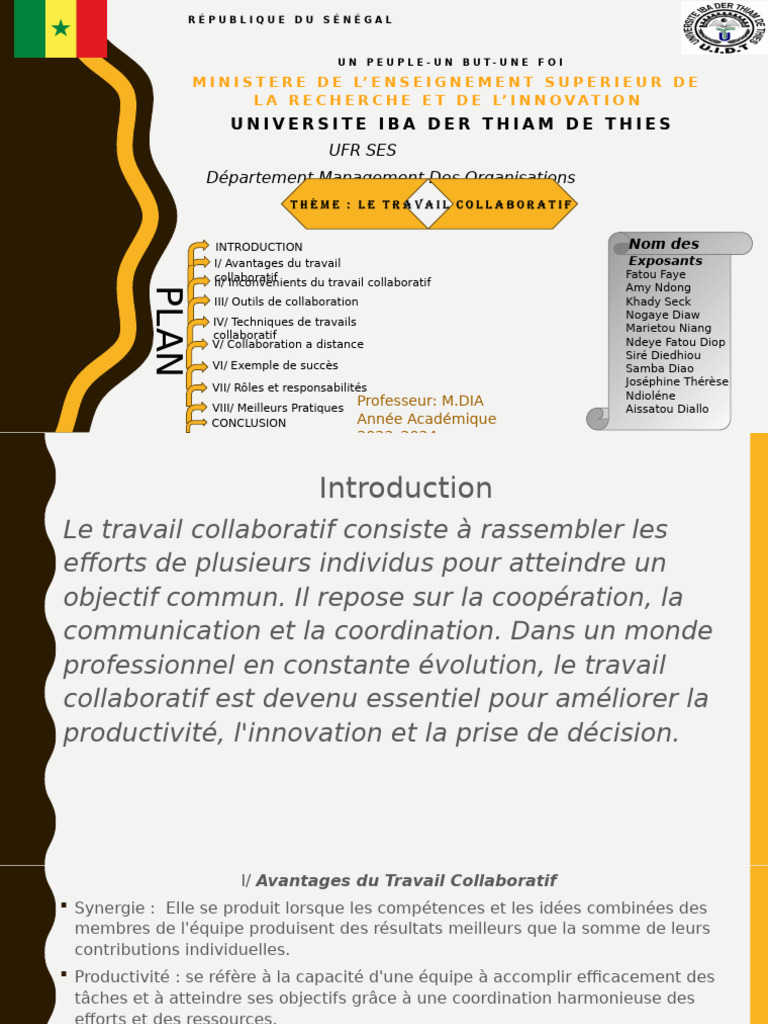 Le Travail Collaboratif | PDF