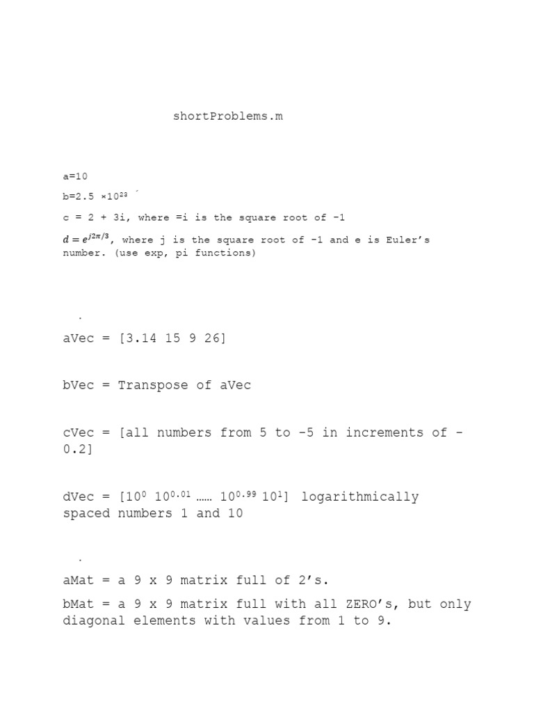 Matlab Activity1 | PDF