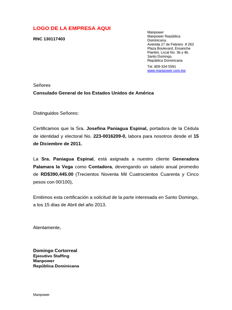 Carta Consular-Ramona Montero | PDF