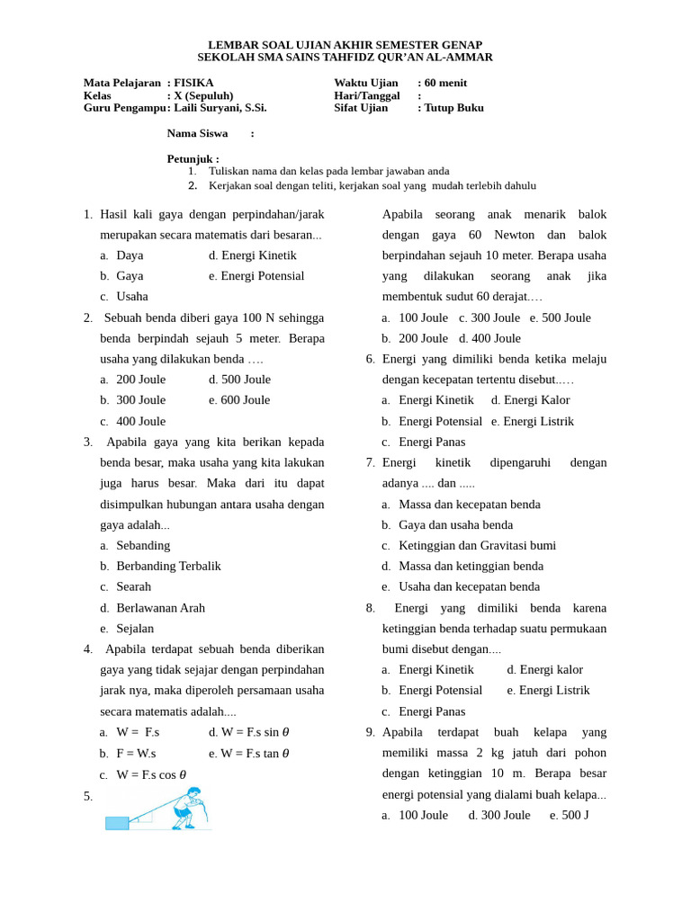 Soal Uas Fisika X | PDF