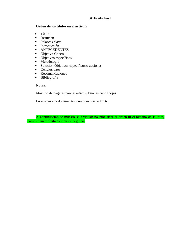 Guia ARTICULO SEM III | PDF