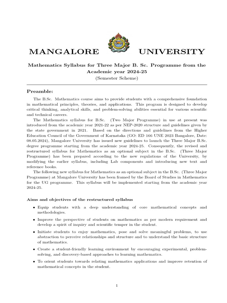 B. Sc-Mathematics | PDF