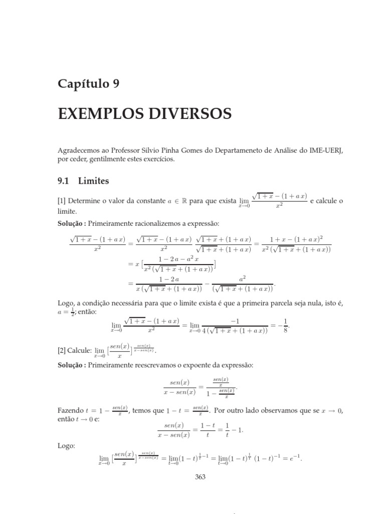 Exercícios Resolvidos De Cálculo Pdf