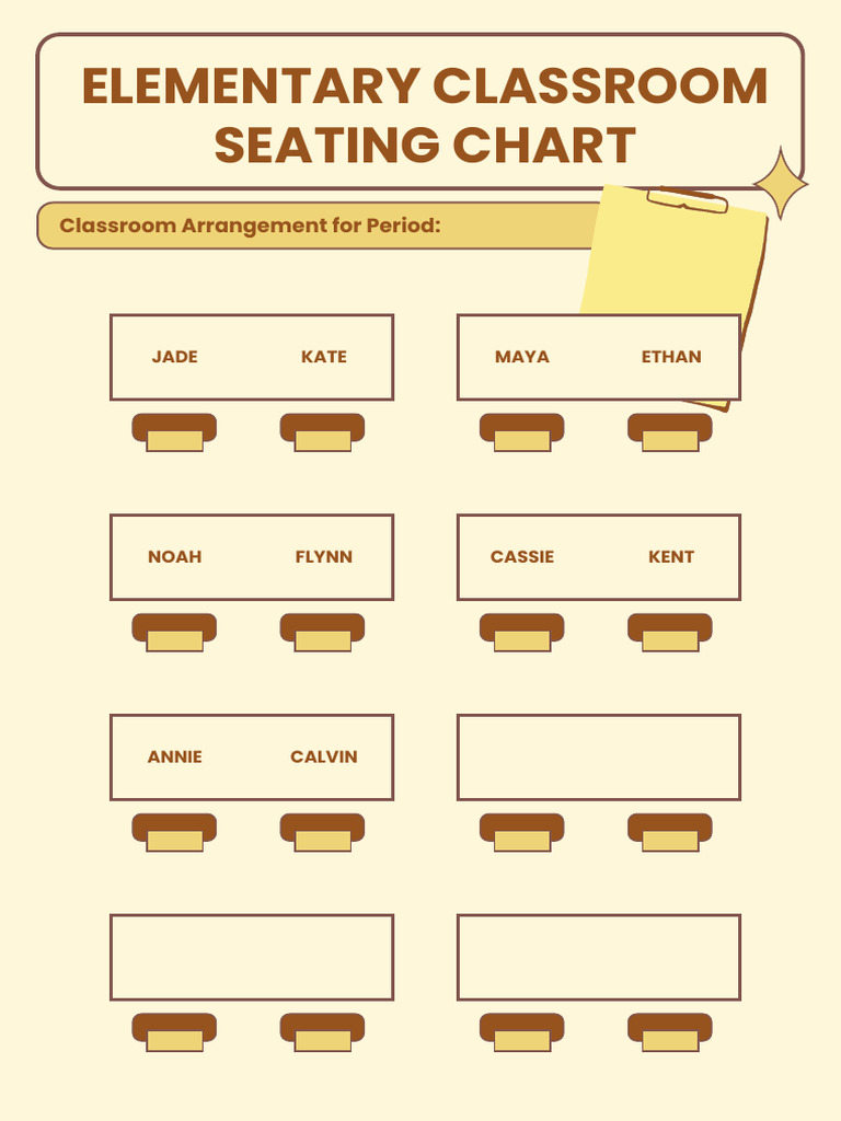 Elementary Classroom Seating Chart | PDF