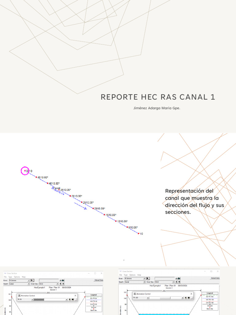 Reporte Hec Ras Canal 1 | PDF