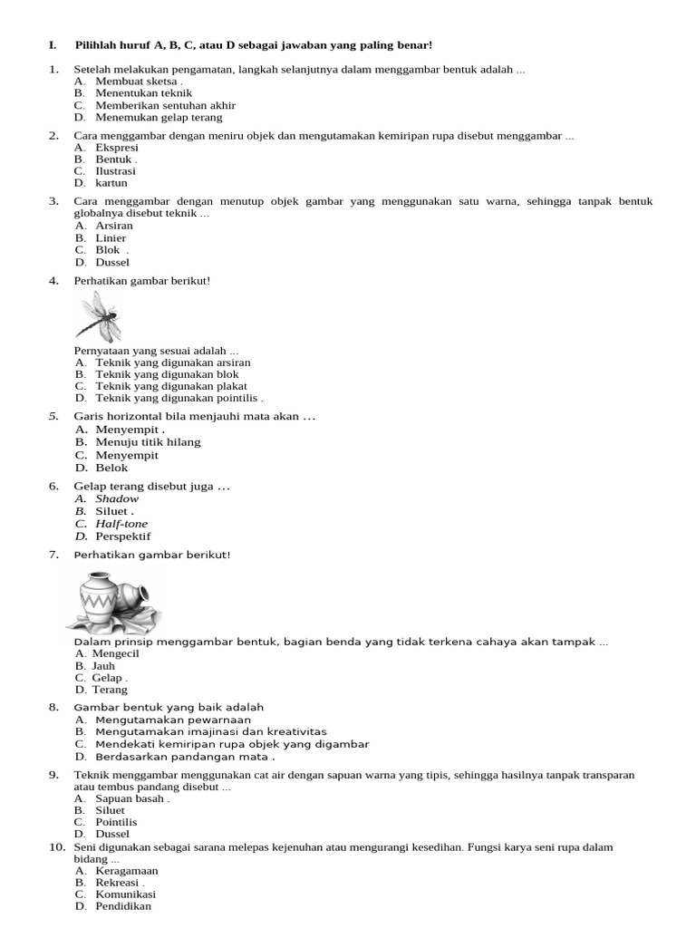 Soal Seni Budaya Kelas 7 Pdf