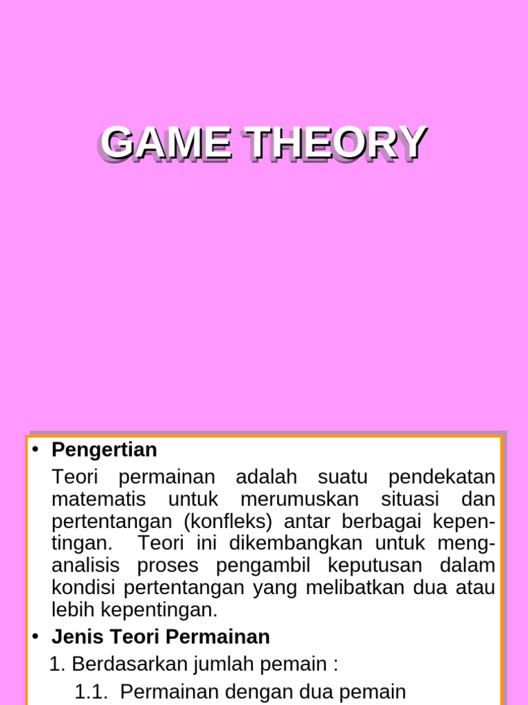 3 Game Theory | PDF