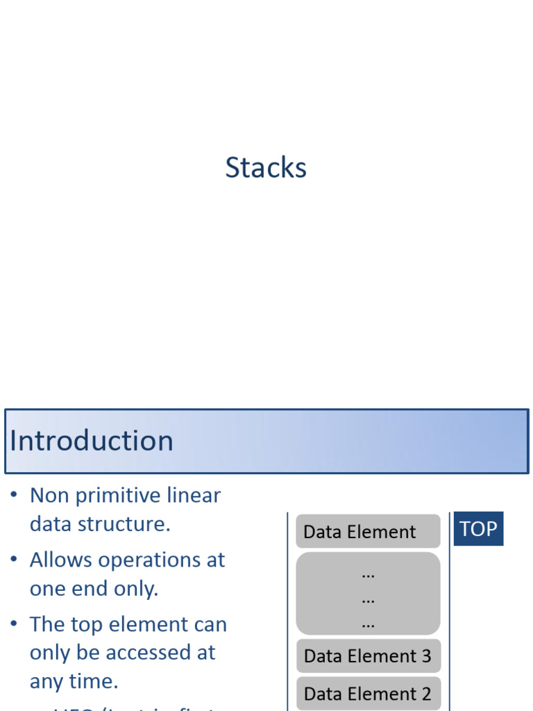 Stacks | PDF | Pointer (Computer Programming) | Computer Science