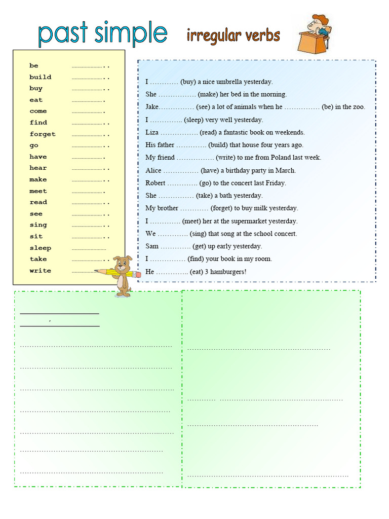 Simple Past Irregular Verbs | PDF