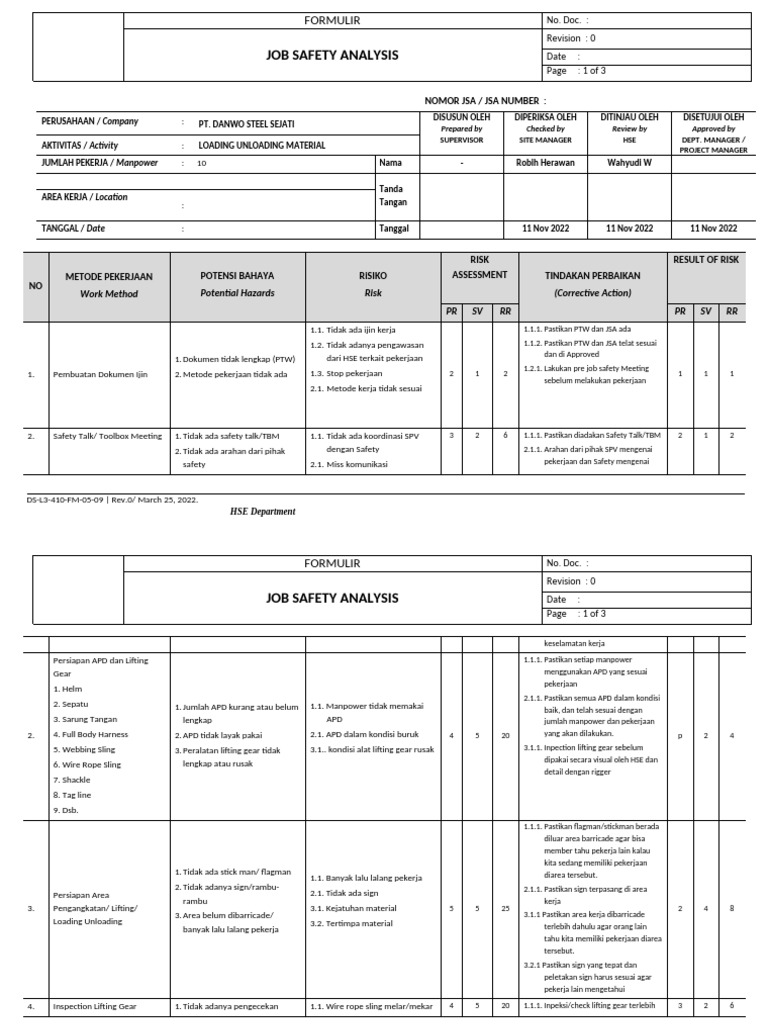 Jsa Loading Unloading Material | PDF