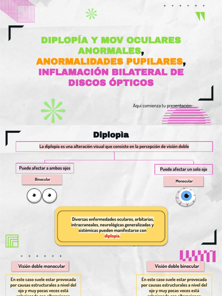 Diplopia y Movimientos Oculares Anormales | PDF