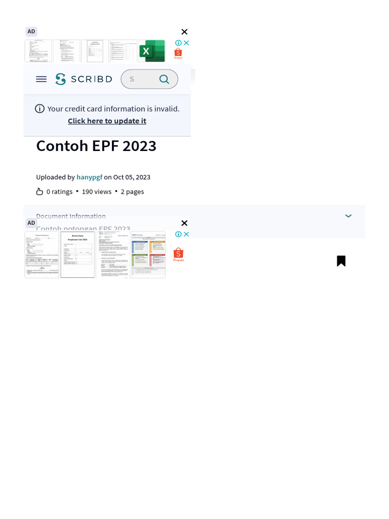 Contoh EPF 2023 - PDF | PDF
