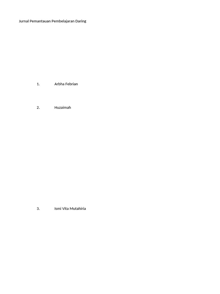 Jurnal Pemantauan Daring | PDF