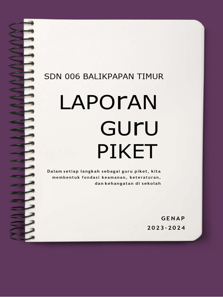 Laporan Guru Piket Masagus Muhammad Aziz | PDF
