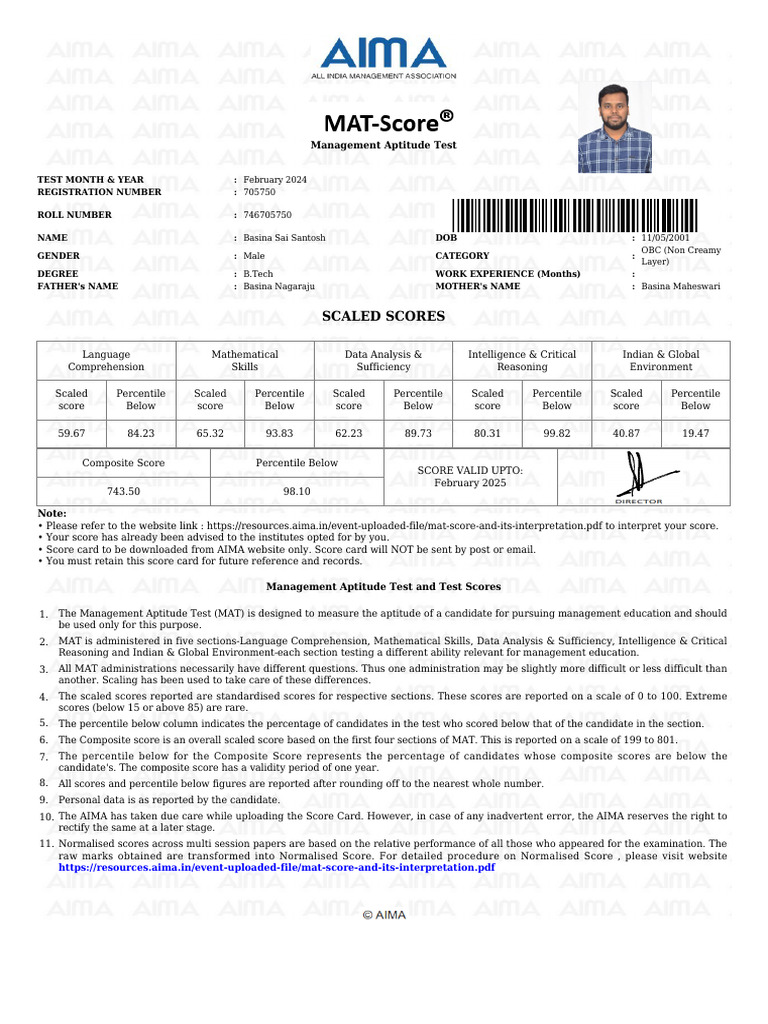 MAT Scorecard | PDF