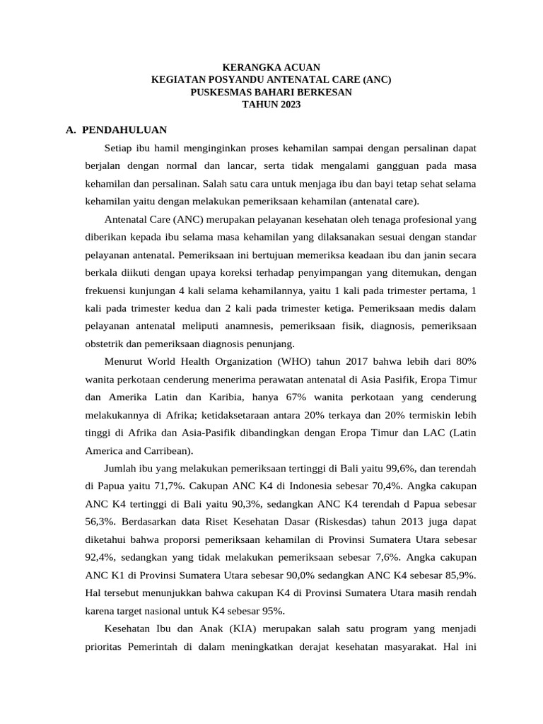 Kerangka Acuan | PDF