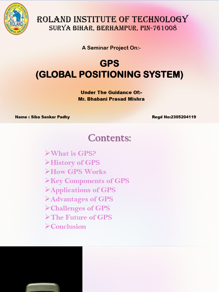 Seminar Presentation Global Positioning System GP | PDF | Global Positioning System | Satellite