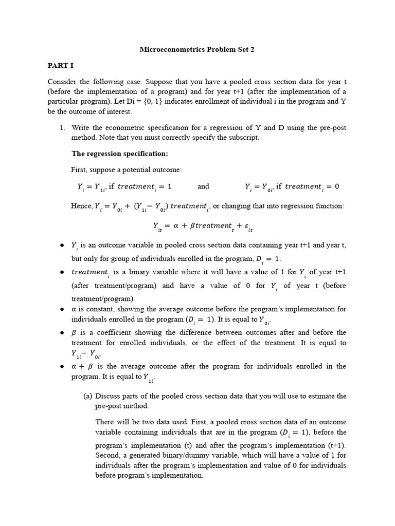 Proset Microeconometrics | PDF