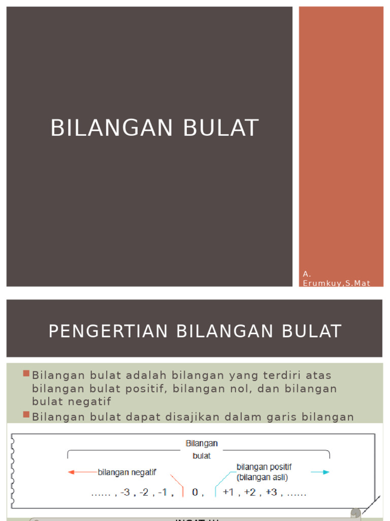 Bilangan Bulat | PDF