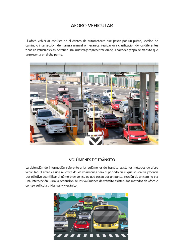 Aforo Vehicular X | PDF