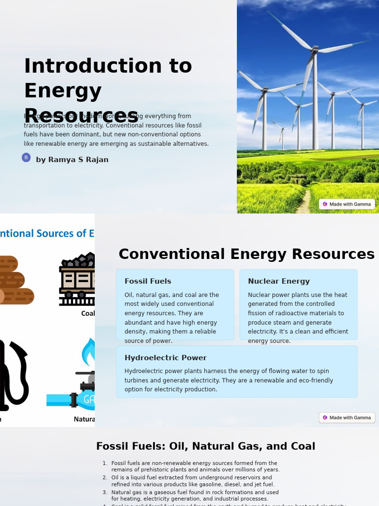 Introduction To Energy Resources | PDF