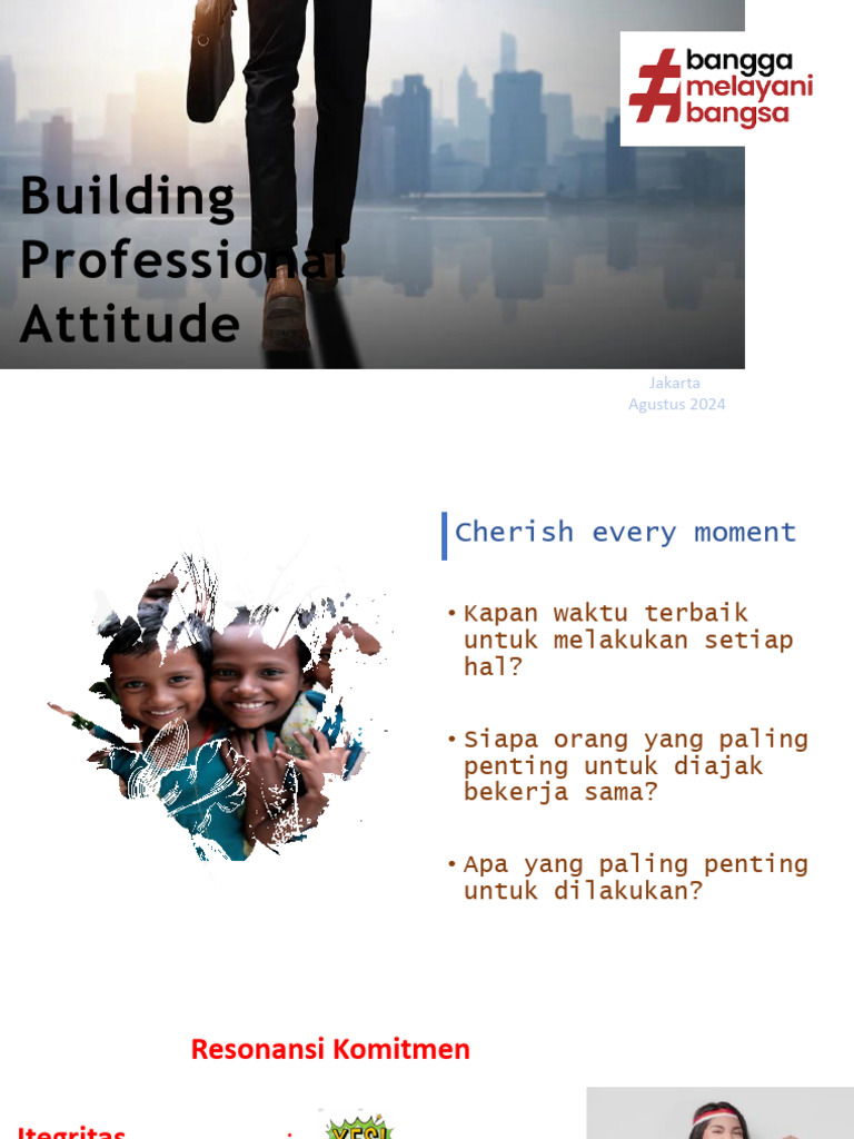 Materi Building Professional Attitude BPSDM DKI Aug24 | PDF
