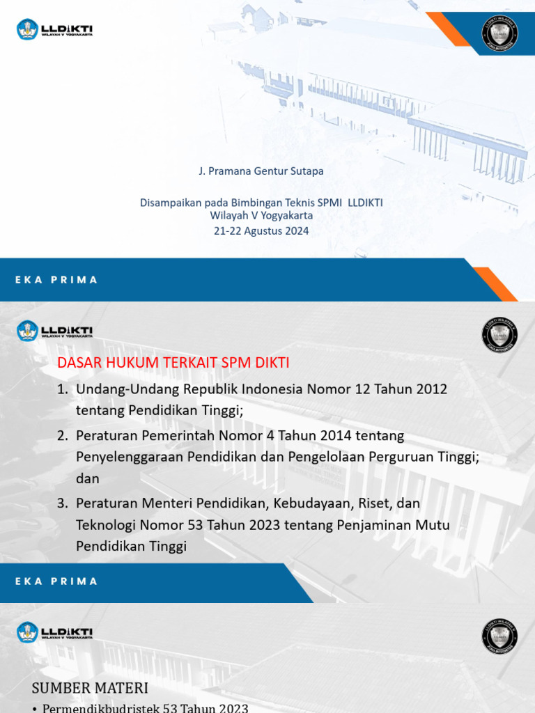 2024 Sistem Penjaminan Mutu Pendidikan Tinggi (SPM Dikti) | PDF