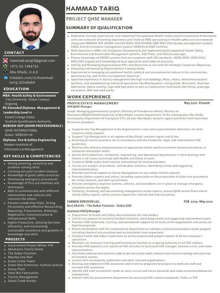 Tariq CV QHSE | PDF