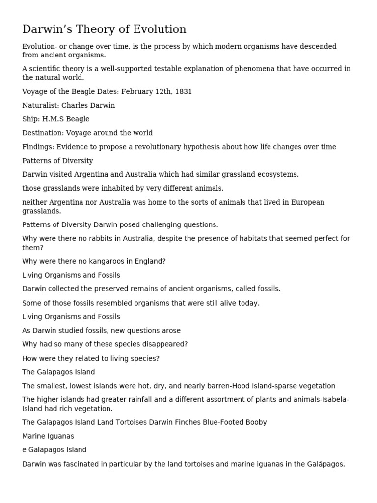 Darwin | PDF