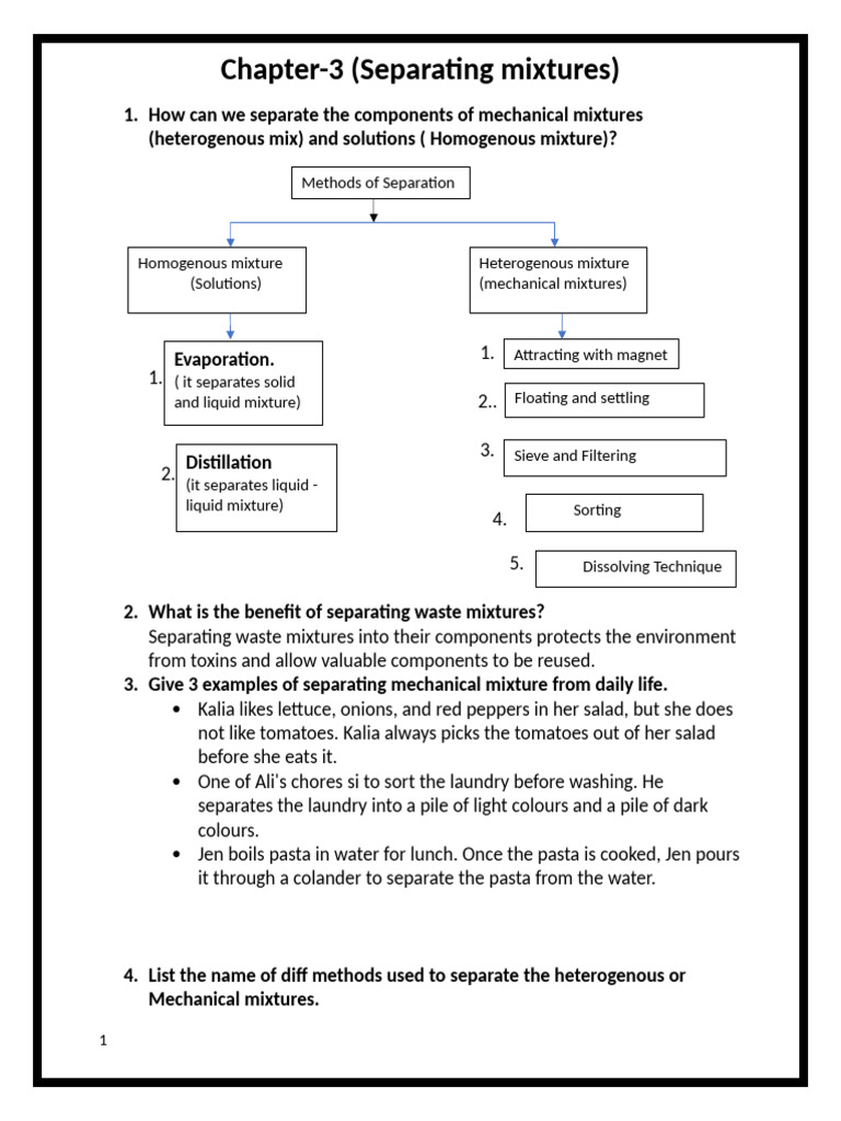 Chapter-3 (Separating Mixtures) | PDF | Petroleum | Sewage Treatment