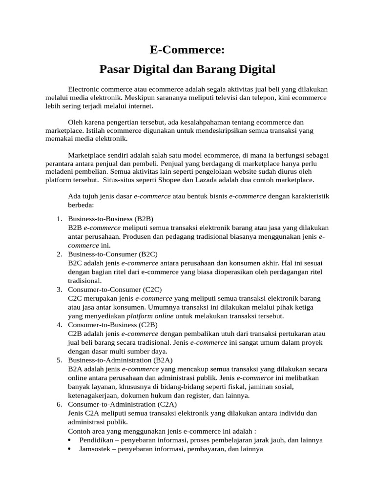 1.2 Pengantar E-Commerce | PDF