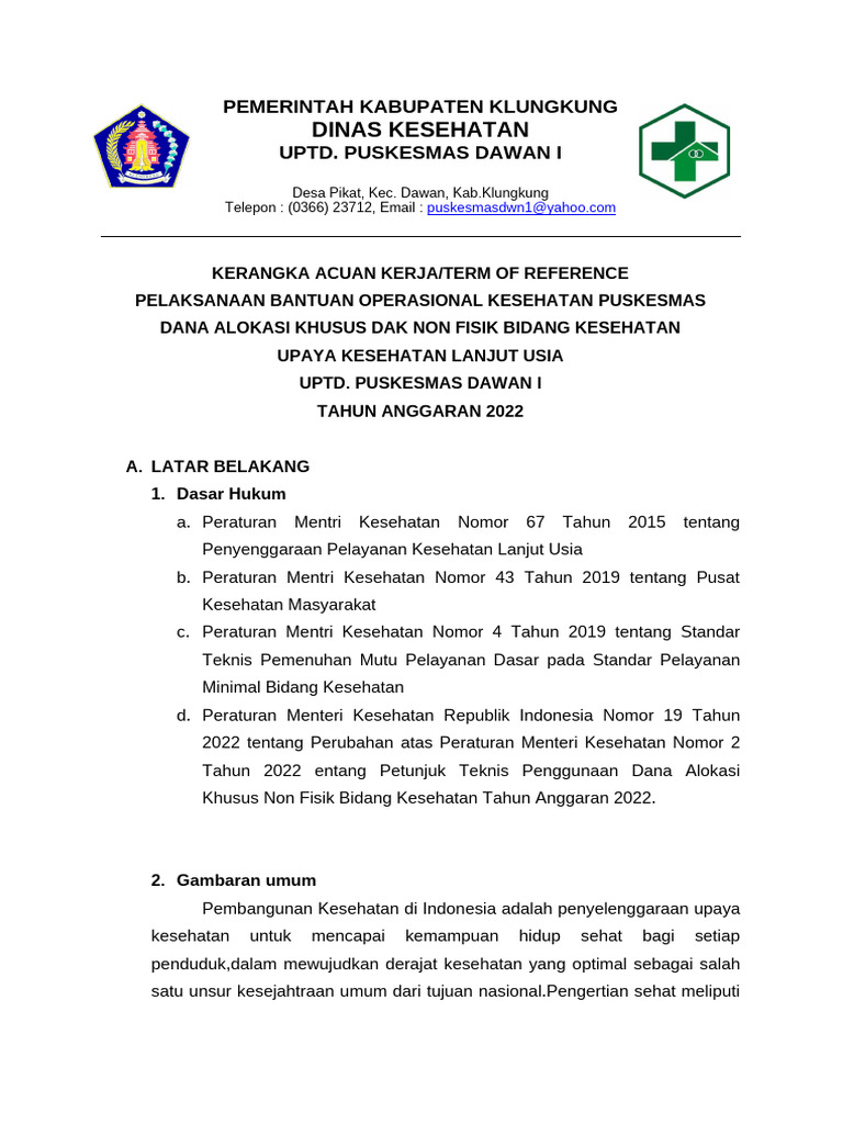 Tor Kak Bok 2022 Lansia | PDF