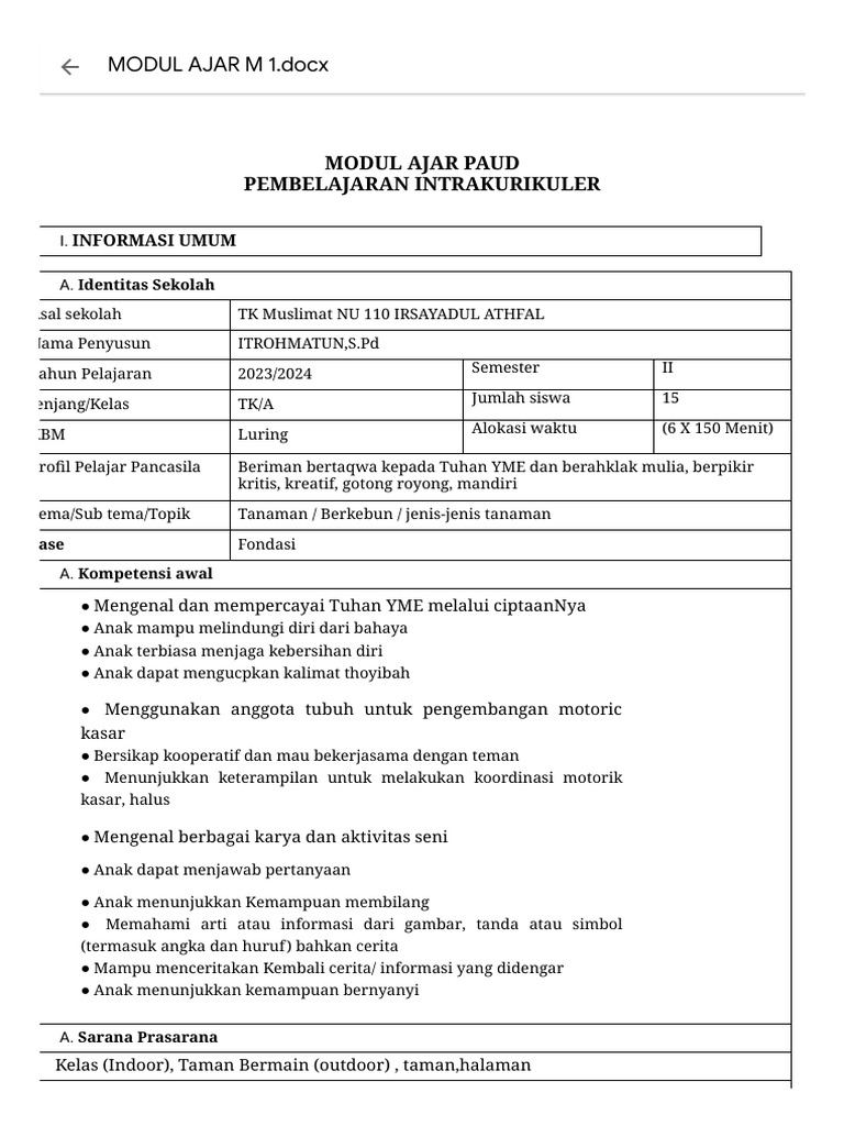 Modul Ajar M 1 | PDF