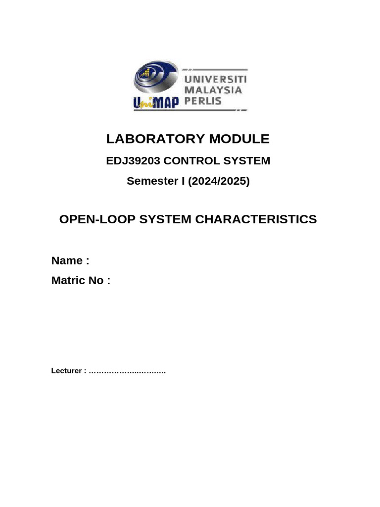 Control System - Lab 1 | PDF