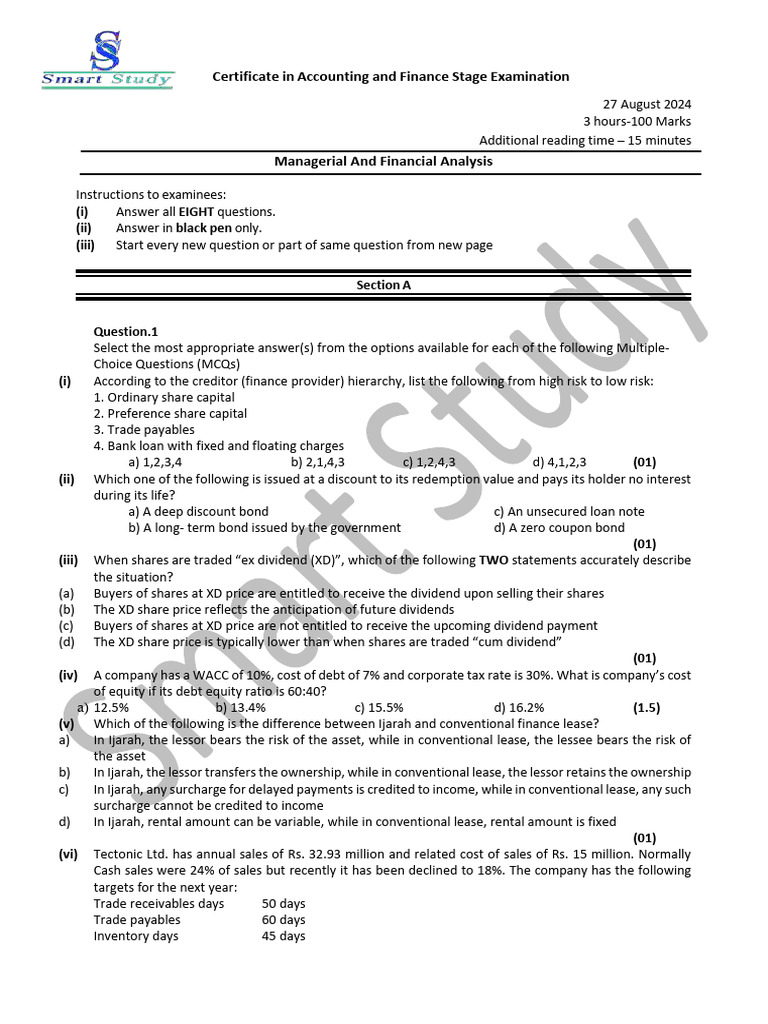 MFA Mock Aut24 S.B | PDF